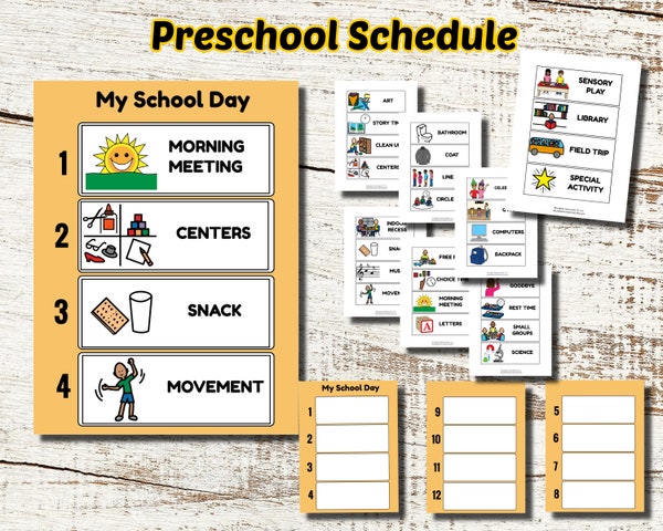 Boardmaker Daily Schedule PEC Board - Etsy Canada