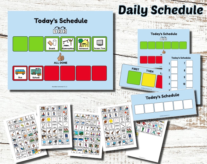 Daily Schedule, Printable Schedule, Boardmaker Schedule, Visual ...