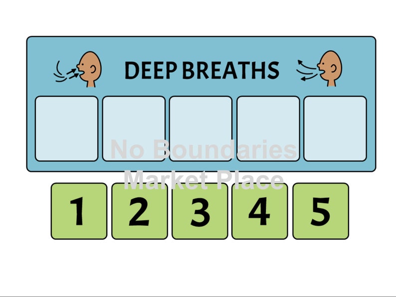 Deep Breath Printable Deep Breath Visual Calm Down Visual | Etsy