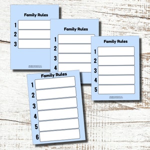 Family Rules Chart, Family Rules Visual Support, Family Rules Visual ...