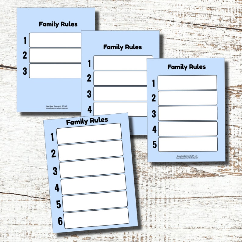 Family Rules Chart Family Rules Visual Support Family Rules - Etsy
