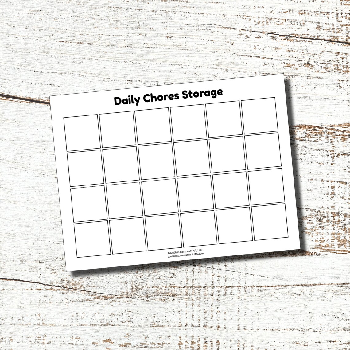 Chore Chart Printable Childrens Chores Visual Chore Chart - Etsy