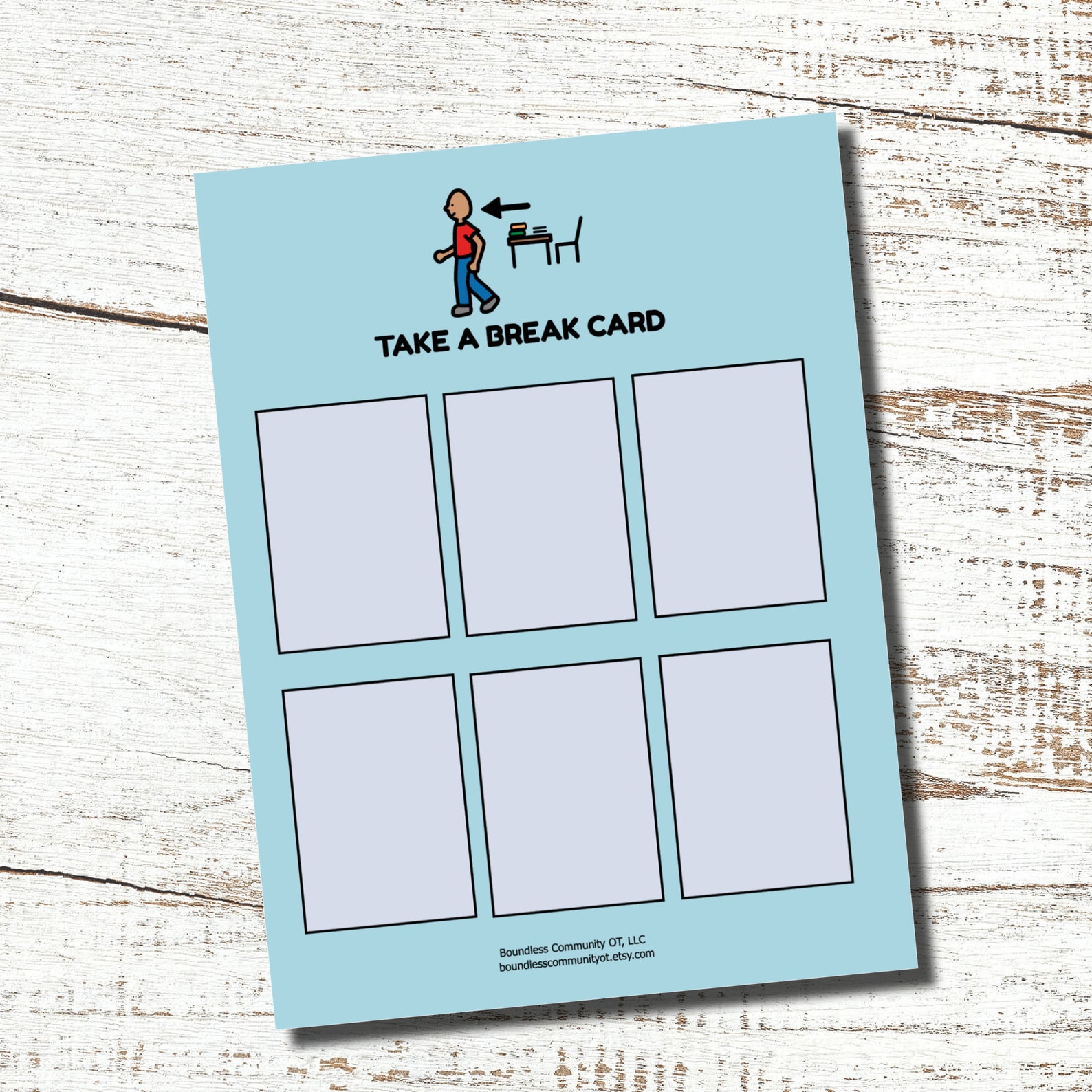 Classroom Break Board Printable, Tools for Self Regulation, Classroom ...