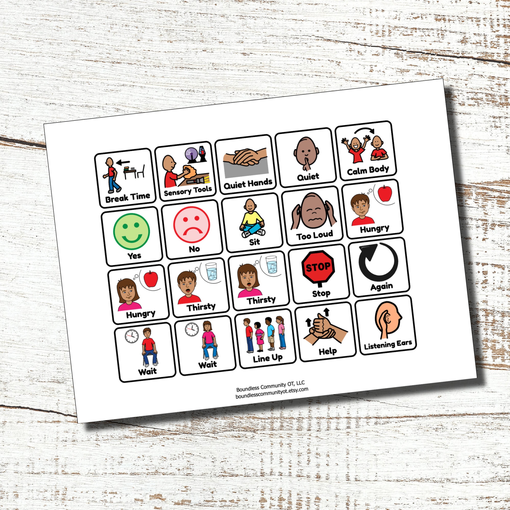 Basic Visual Support Bundle Printable Schedule Boardmaker - Etsy Canada