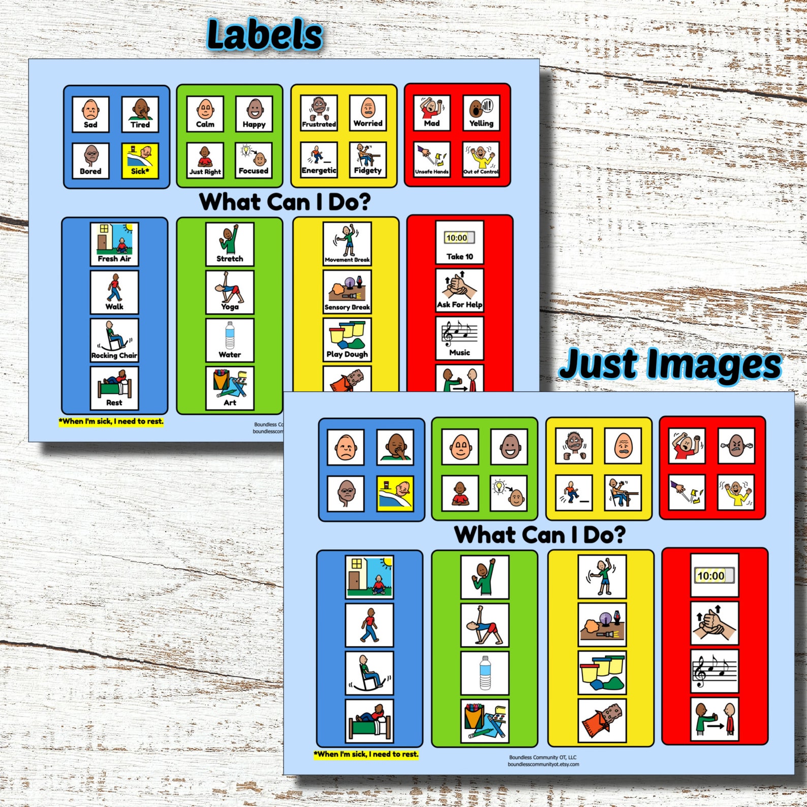 Tools for Self-regulation Zones of Regulation Sensory Diet - Etsy Denmark