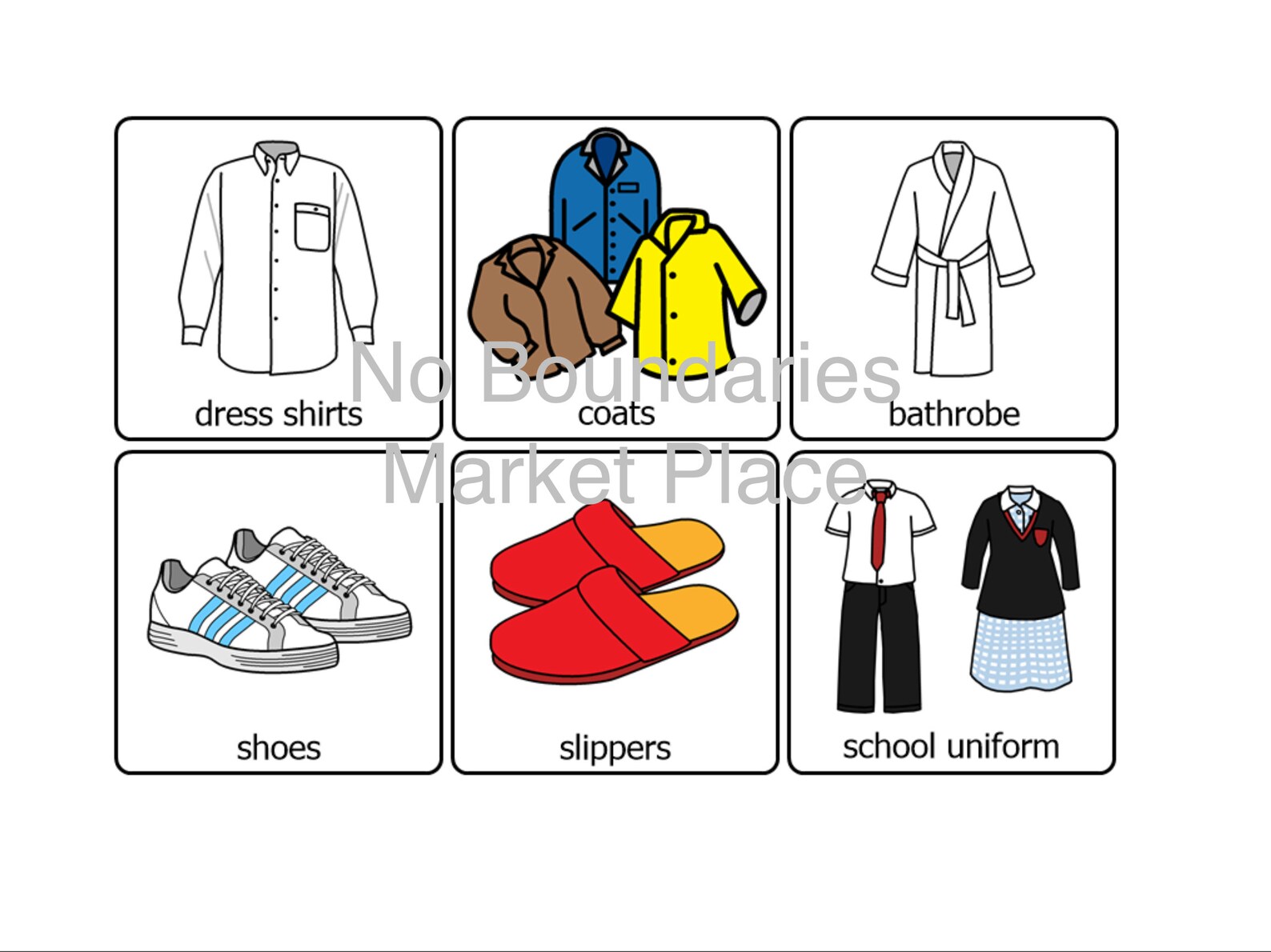 Clothes Labels Home Organization Boardmaker Printables | Etsy