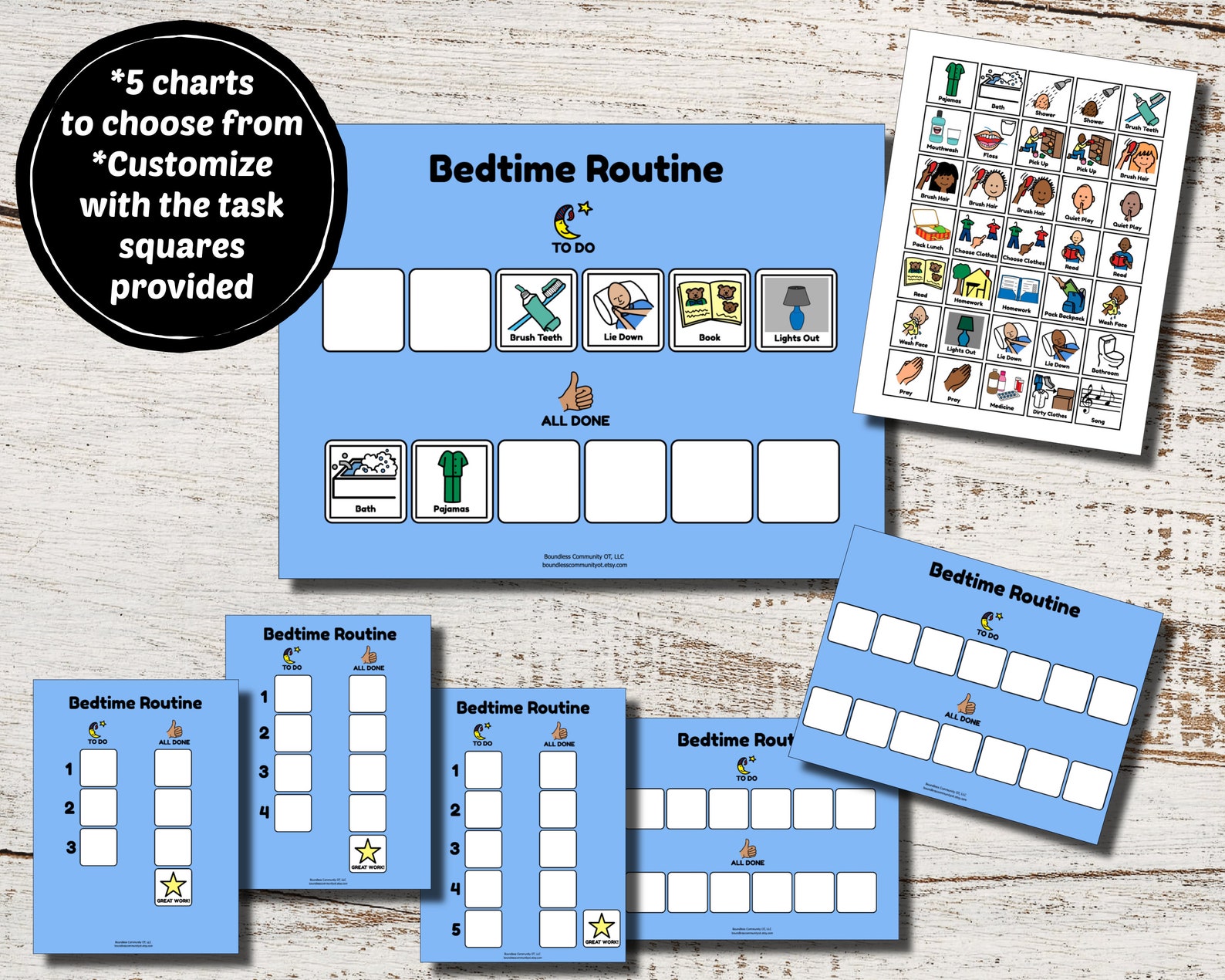 Bedtime Routine Bedtime Schedule Bedtime Visual Bedtime - Etsy