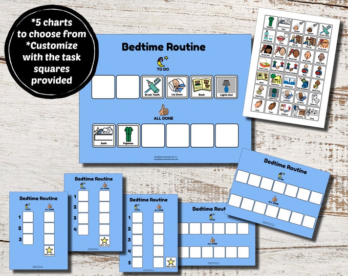 Bedtime Routine, Bedtime Schedule, Bedtime Visual, Bedtime PDF, Bedtime ...