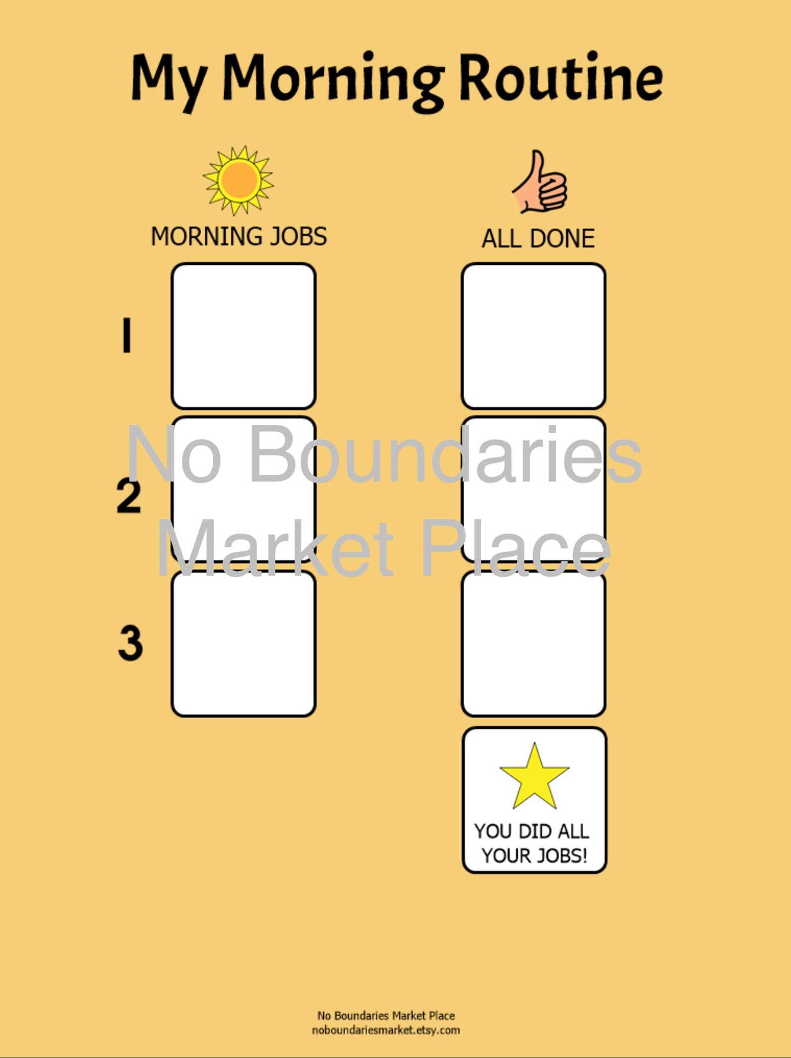 Morning Routine Visual Morning Chart Morning Chores Morning | Etsy