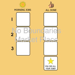 Morning Routine Visual Morning Chart Morning Chores Morning | Etsy