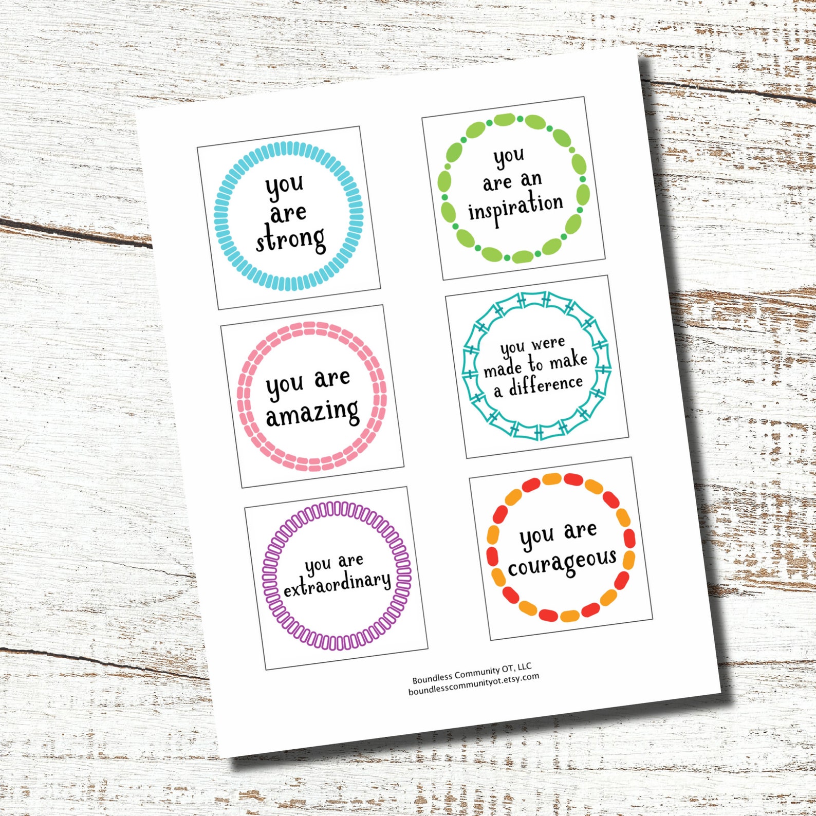 Affirmation Cards, Encouraging Cards, Printable Cards, Notes of ...