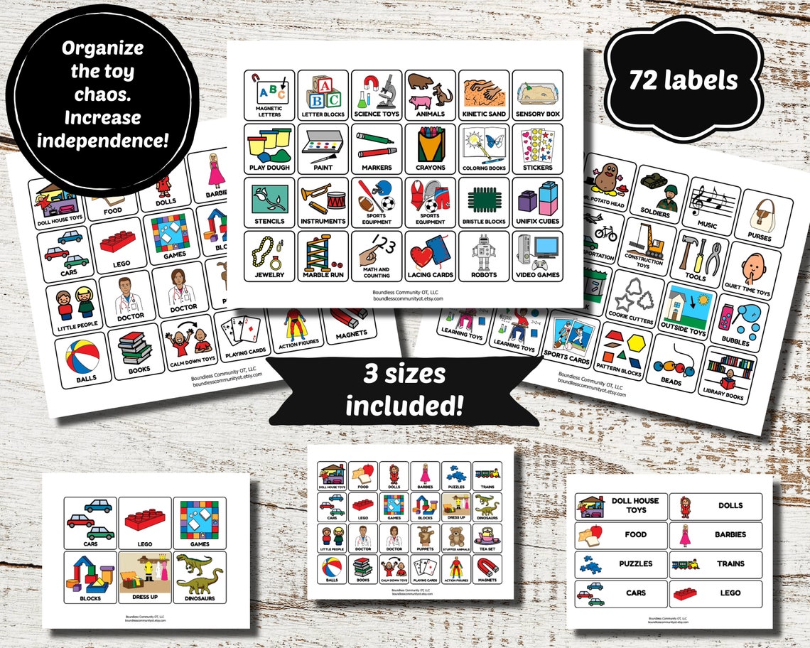 Toy Labels Printable Labels Toy Organization Home - Etsy