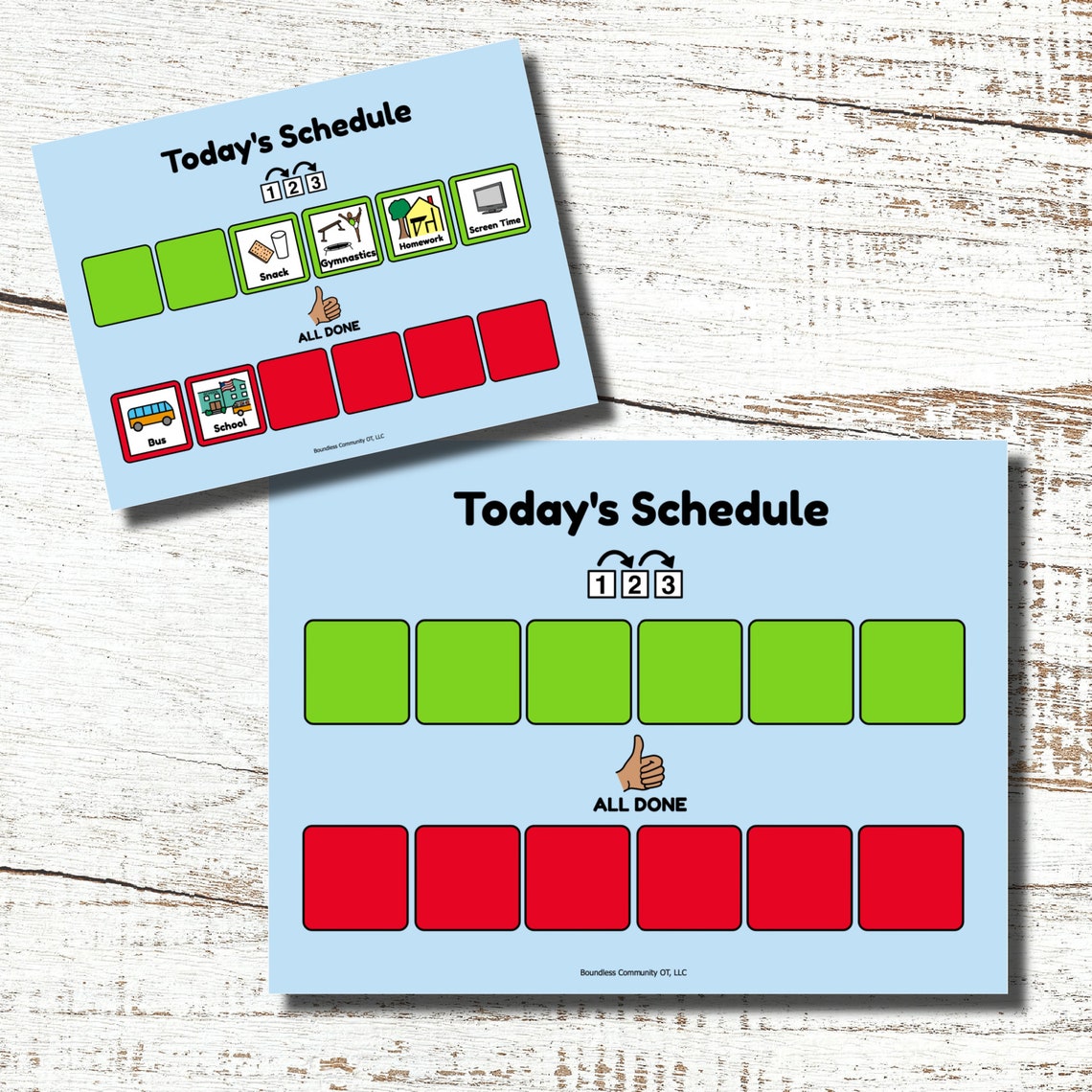 Daily Schedule Printable Schedule Boardmaker Schedule - Etsy