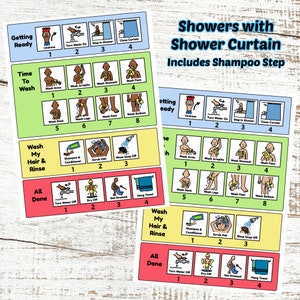 Shower Sequence Visual Support Taking A Shower Shower Visual - Etsy