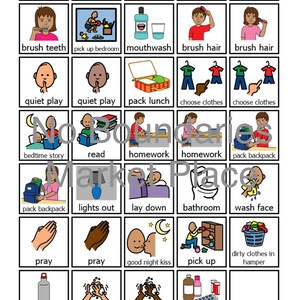 Bedtime Routine Bedtime Schedule Bedtime Visual Bedtime | Etsy