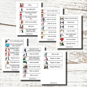 Family Rules Chart, Family Rules Visual Support, Family Rules Visual ...