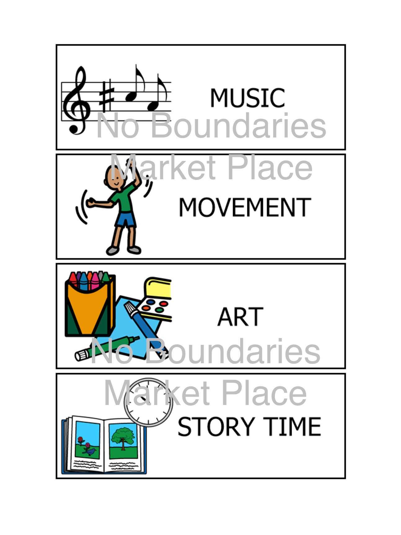 Preschool Schedule 30 Activity Options Printable Preschool | Etsy