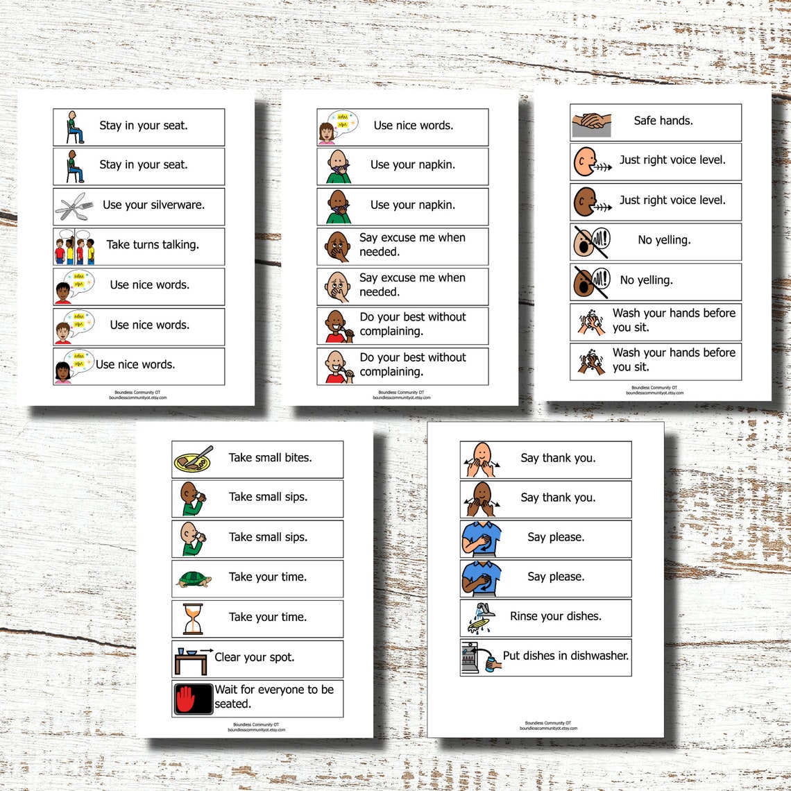 Table Rules Chart Table Manners Chart Table Rules Printable - Etsy