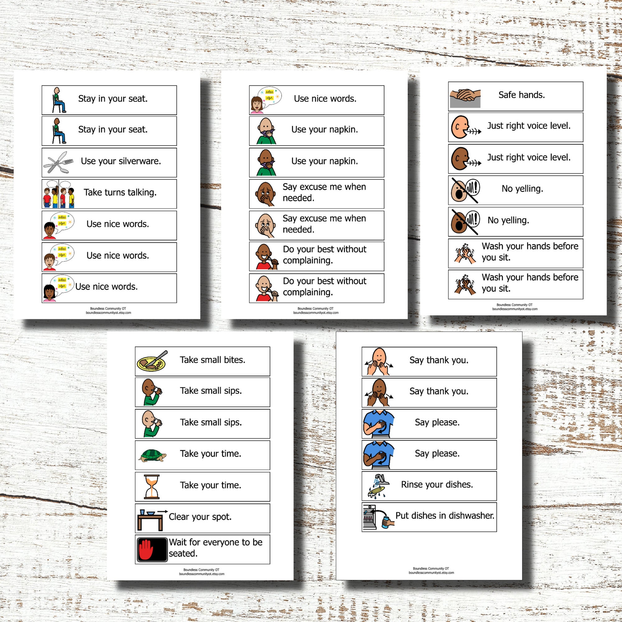 Table Rules Chart Table Manners Chart Table Rules Printable - Etsy