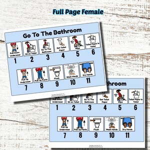 Going to the Bathroom Sequence Chart, Bathroom Visual Support, Visual ...