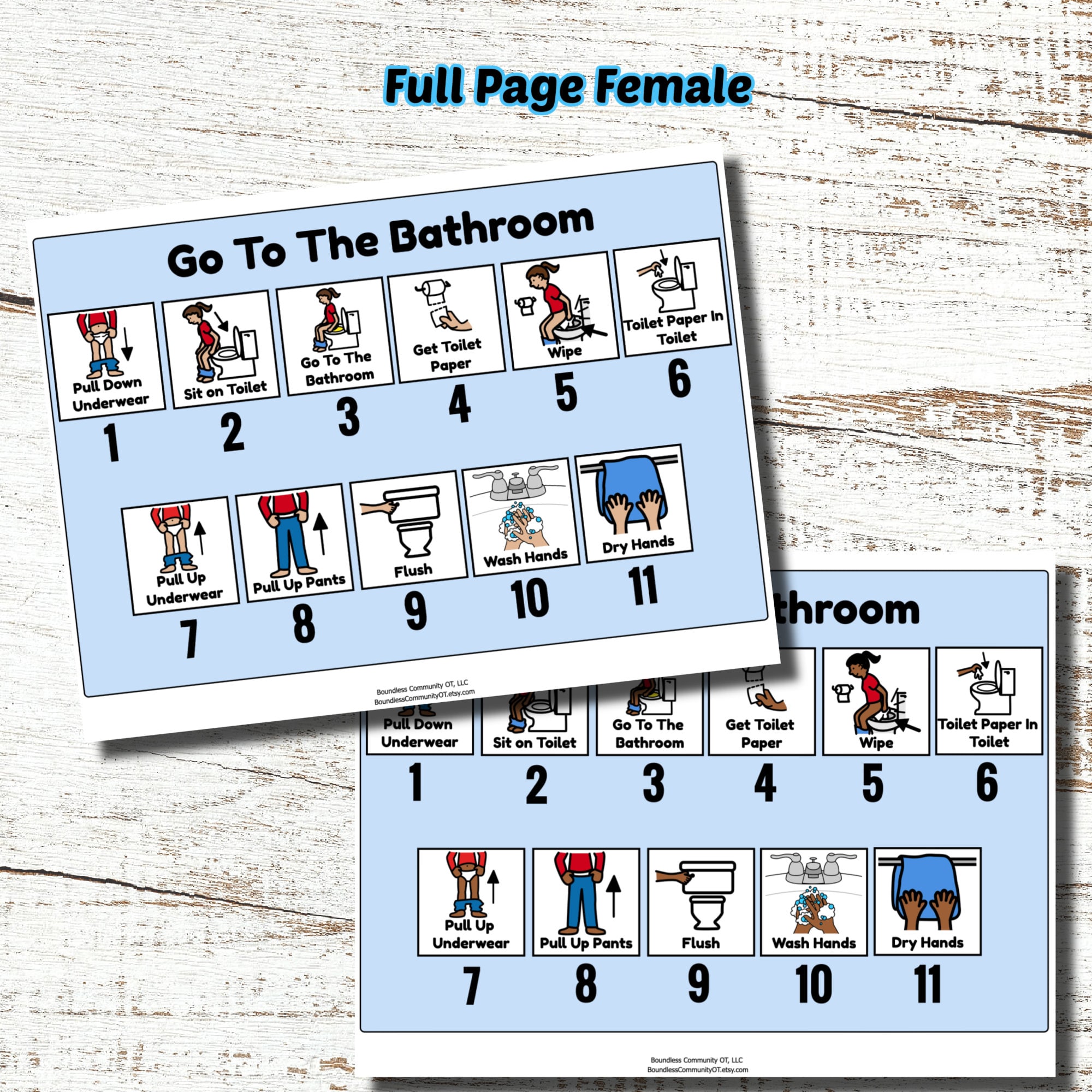 Going to the Bathroom Sequence Chart Bathroom Visual Support - Etsy Canada