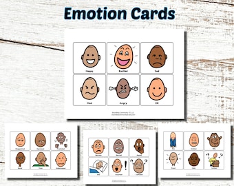 100 Emotion Emoji Flashcards Feelings Emoji Flash Cards for - Etsy