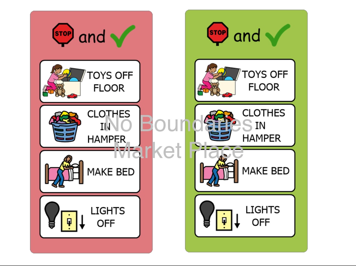 Daily Bedroom Cleaning Chart Bedroom Tidy Chart Quick Clean | Etsy