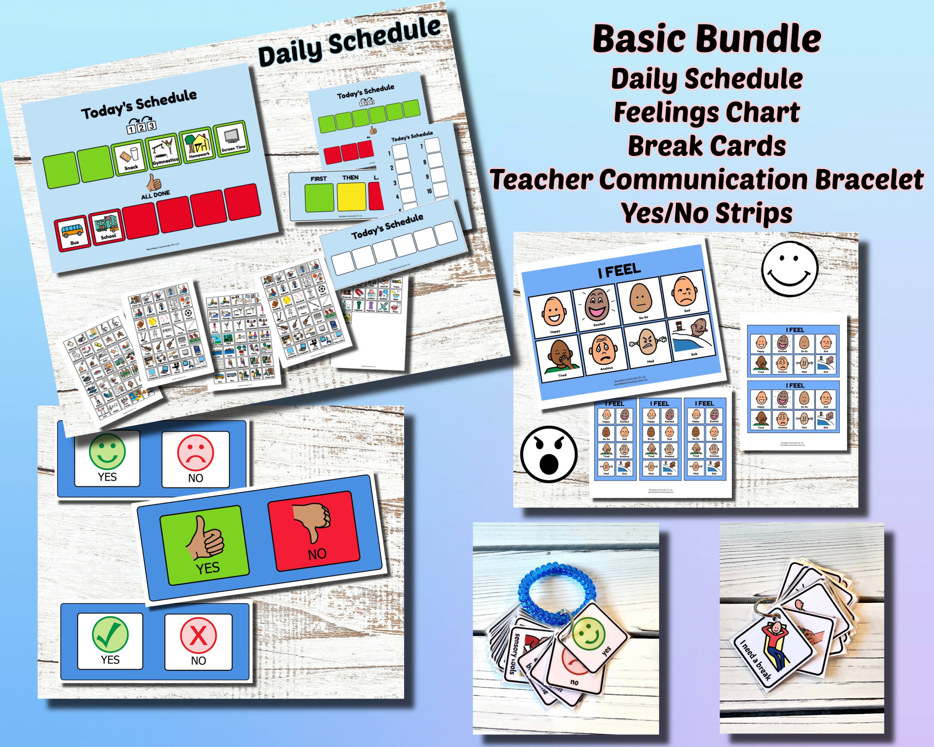 Basic Visual Support Bundle Printable Schedule Boardmaker - Etsy Australia