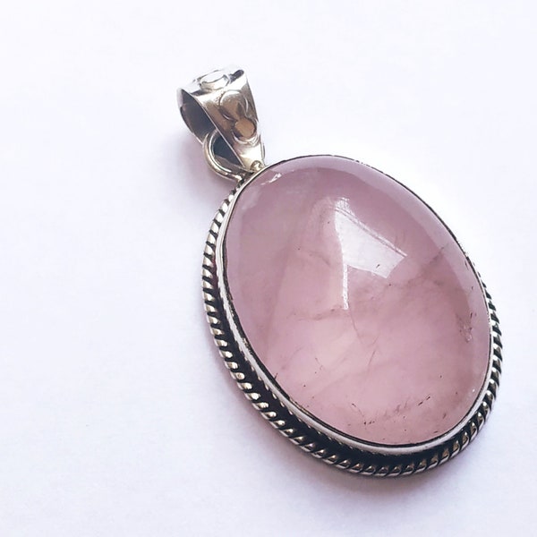 Pink Stone Pendant - Etsy