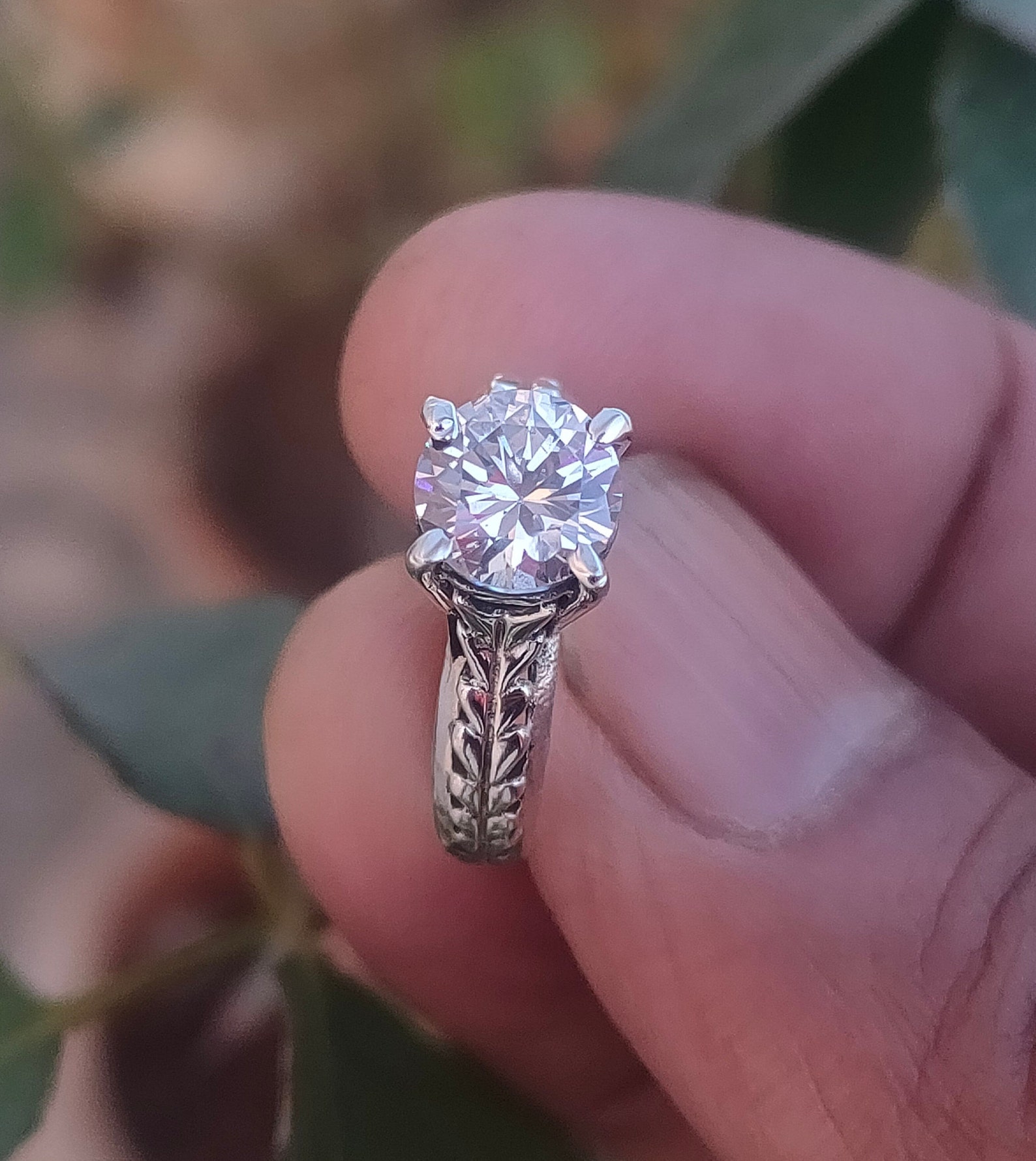 Natural Peridot Ring 925% Silver Ring Zircon Ring Promise - Etsy