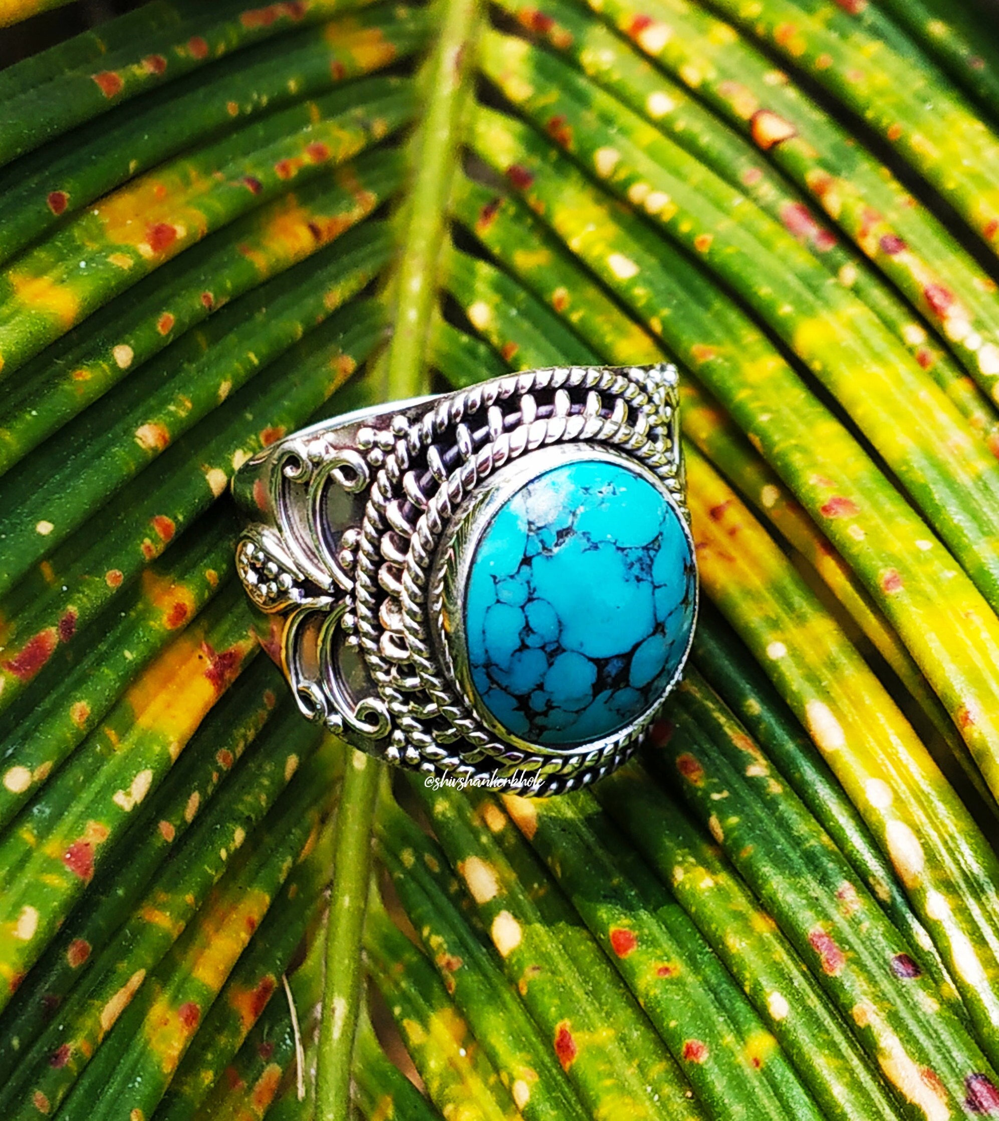 Natural Turquoise Ring 92.5% Silver Ring Turquoise Jewelry | Etsy