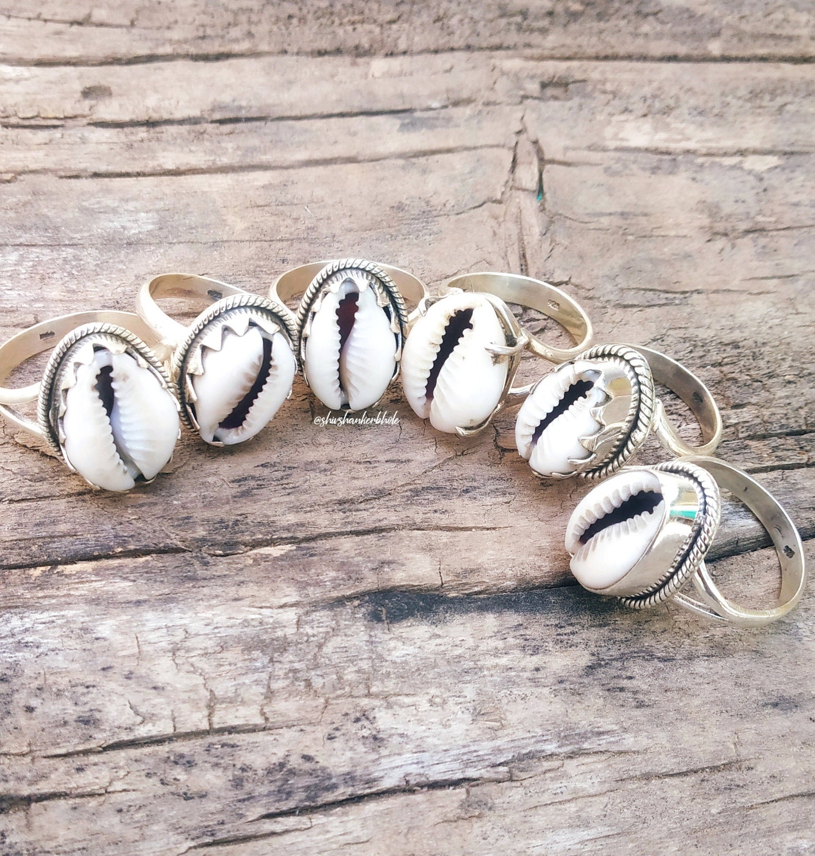 Cowrie Ring 92.5% silver Ring Codie ring Statement | Etsy