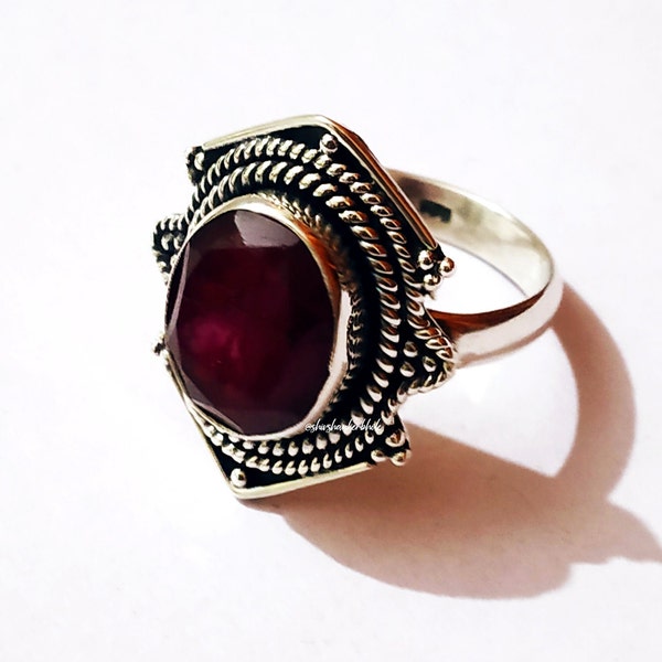 Red Stone Ring - Etsy