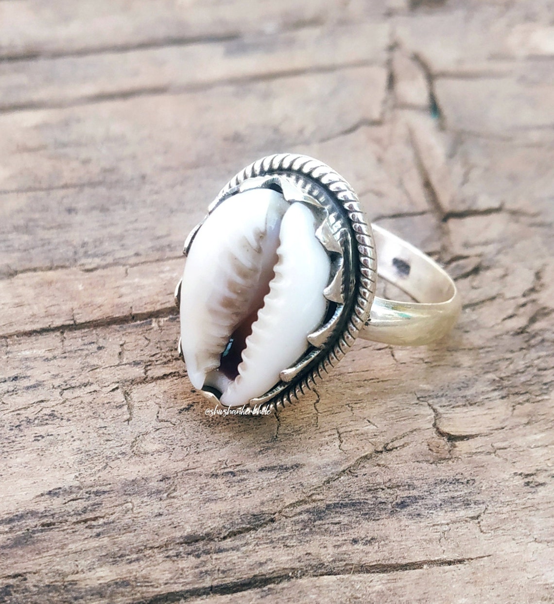 Cowrie Ring 92.5% silver Ring Codie ring Statement | Etsy