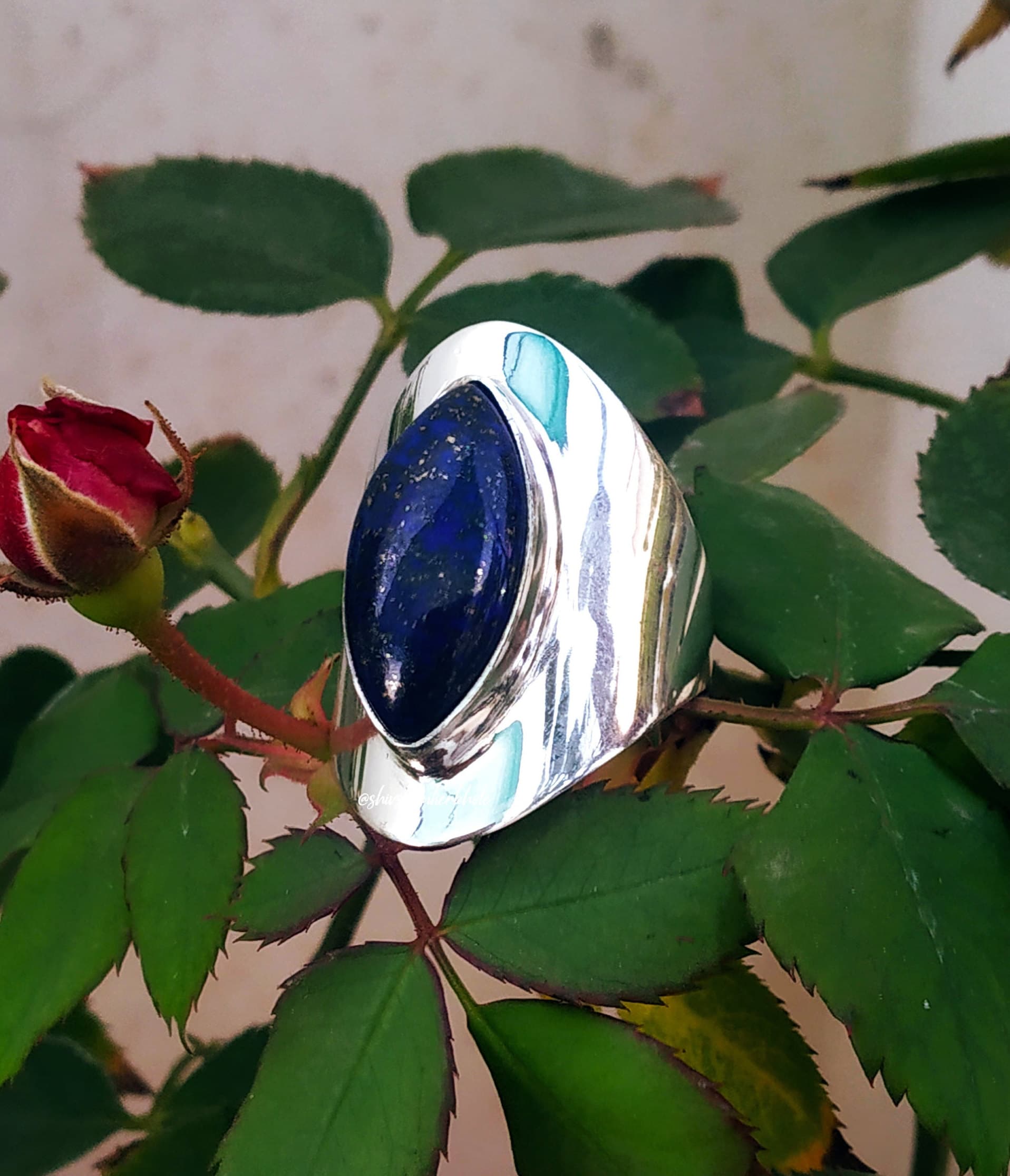 Lapis Ring 925% silver ring Nepalese tibetan jewelry Men | Etsy