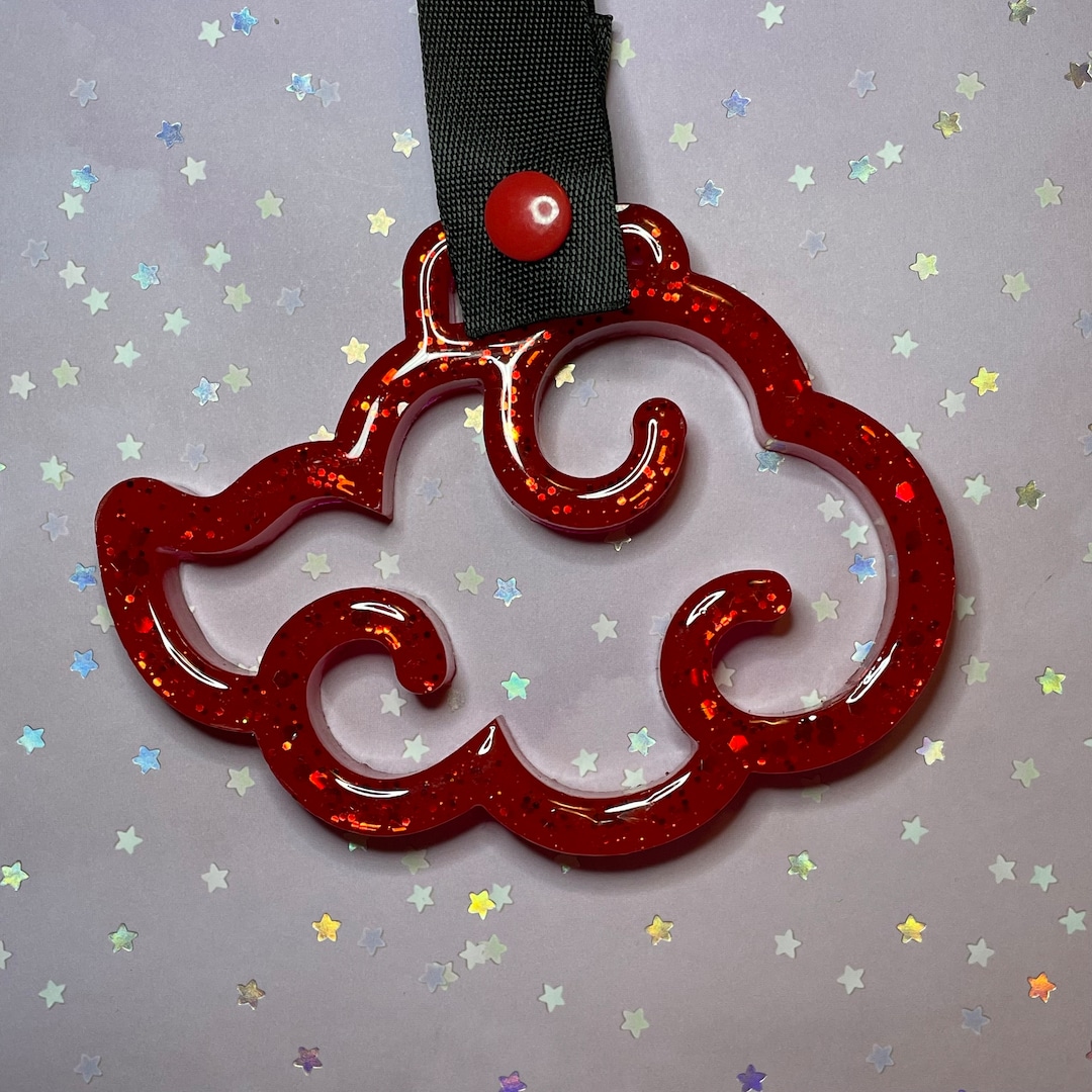Aka Tsuki Cloud Custom Resin Red Moon Cloud Tsurikawa Glittery JDM Car ...