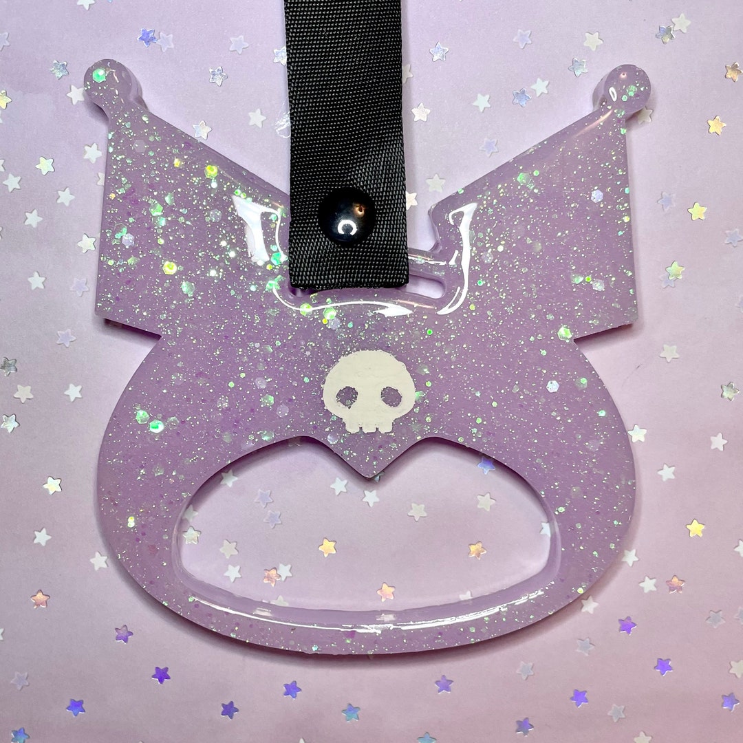 Kawaii Kuro Bunny Custom Resin Tsurikawa Glittery JDM Car Handle Ring ...