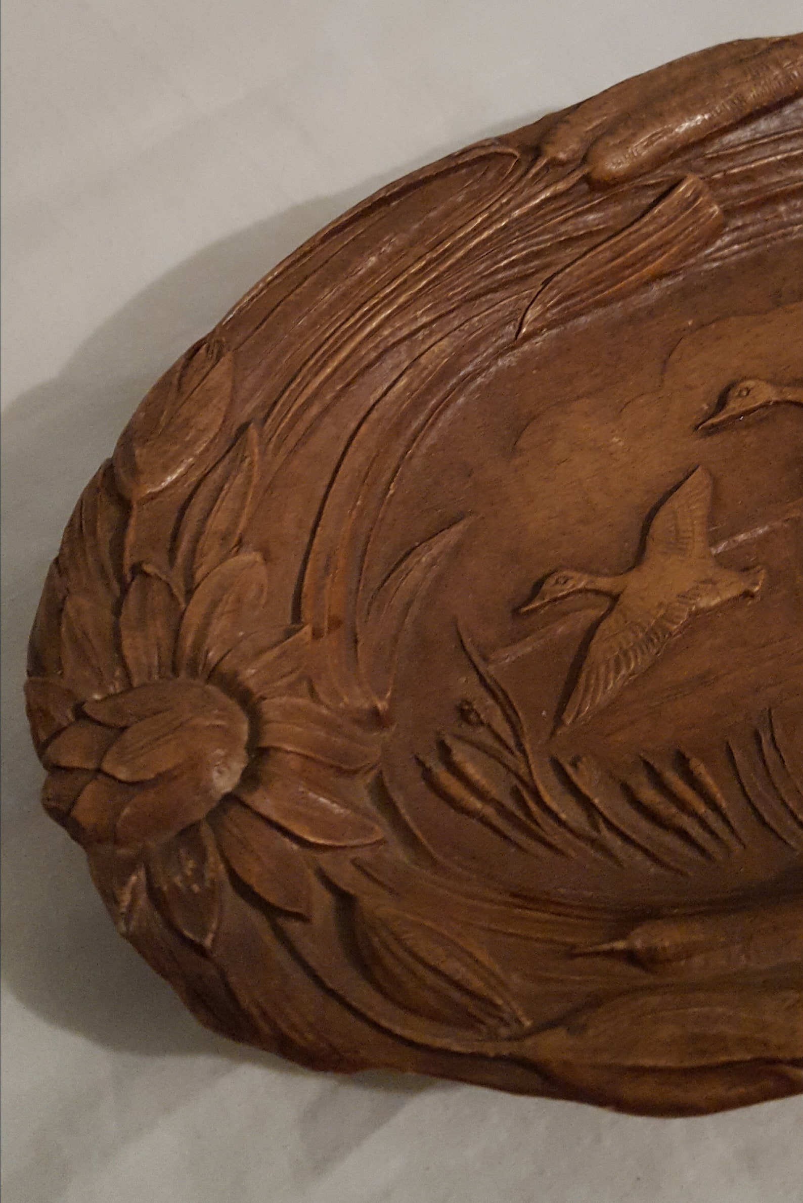 Vtg. Burwood Mallard Duck Cattail Pond Scene Formed Plastic | Etsy