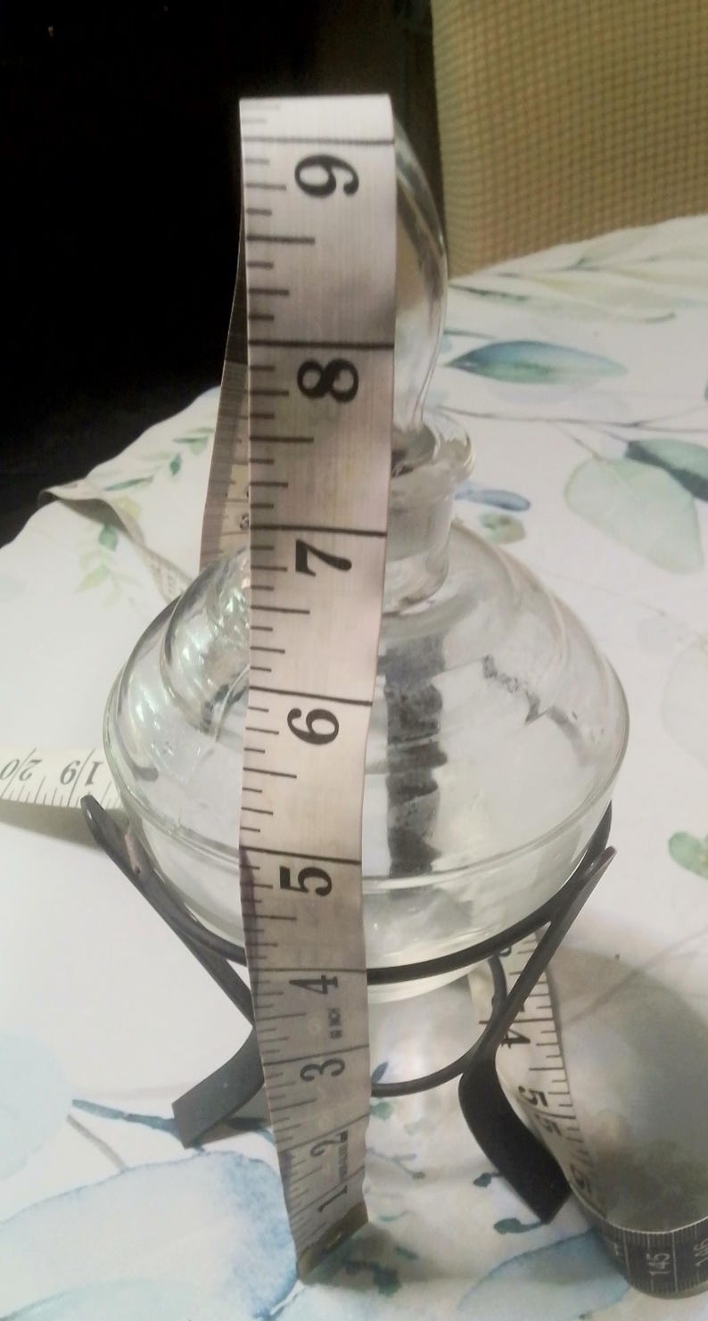 Original Apothecary Globe Carboy Pharmacy Display Jar in Metal Stand ...