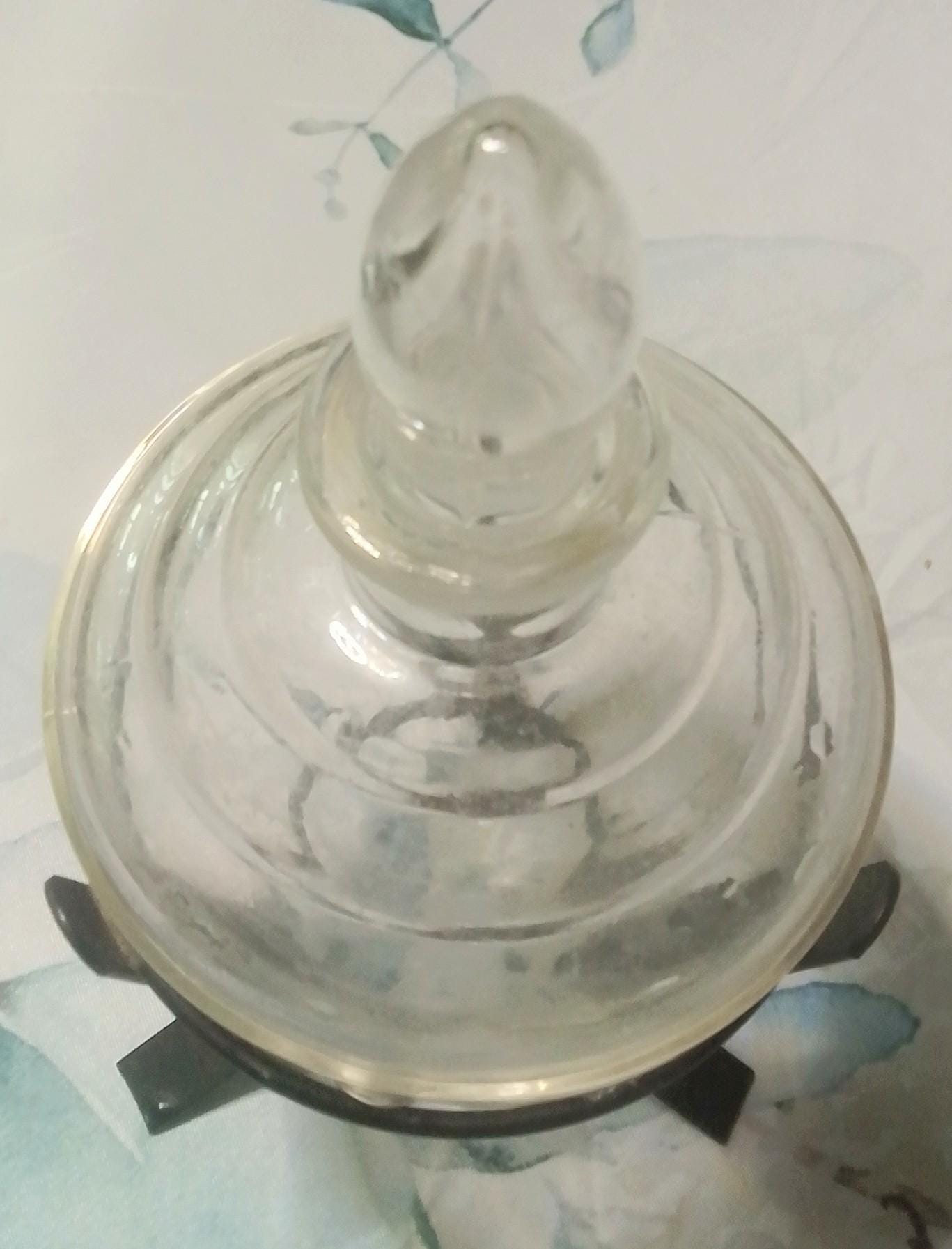 Original Apothecary Globe Carboy Pharmacy Display Jar in Metal Stand ...