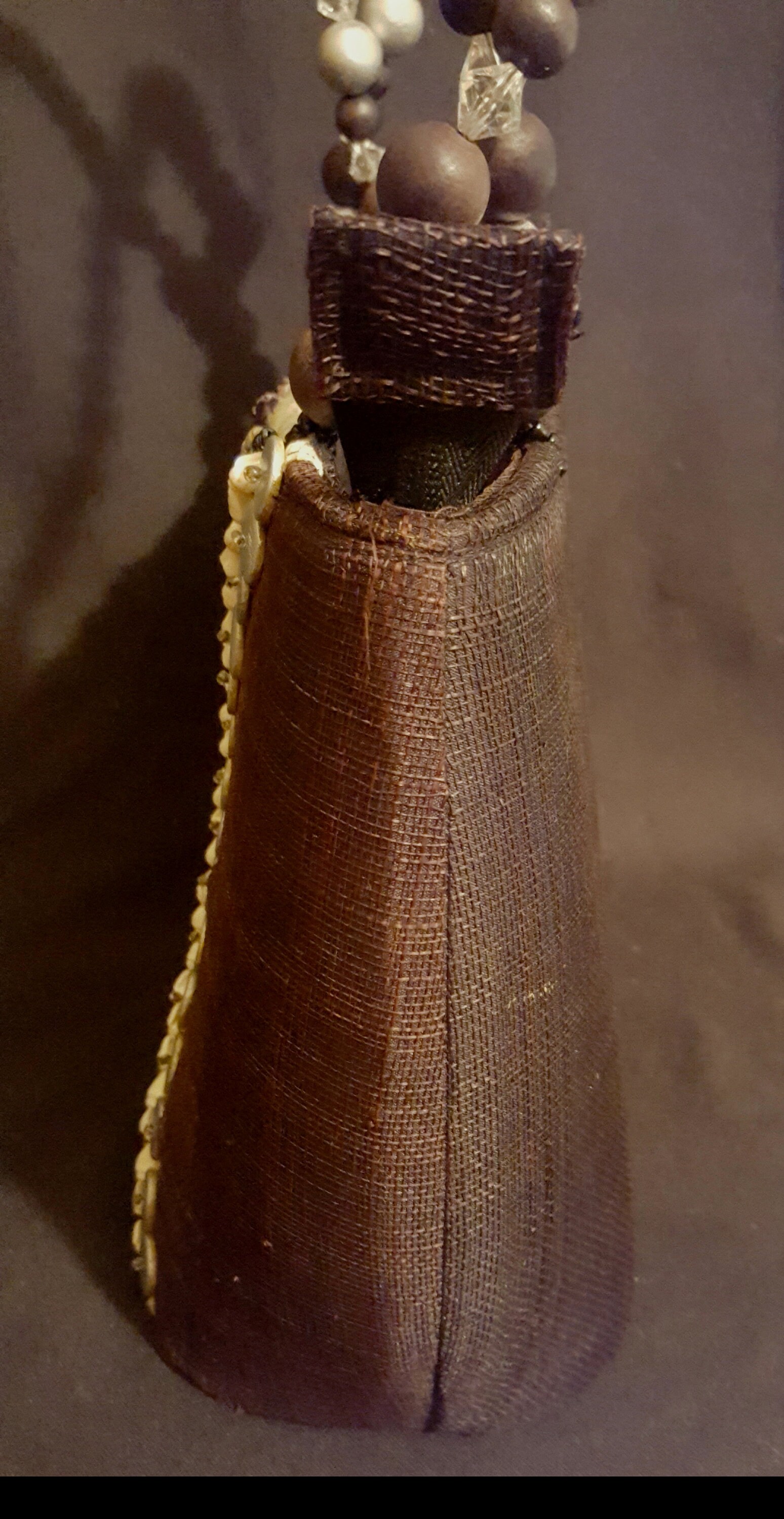 Cebu Signature Collection Beaded Sea Shell Art Bag Woven Brown | Etsy