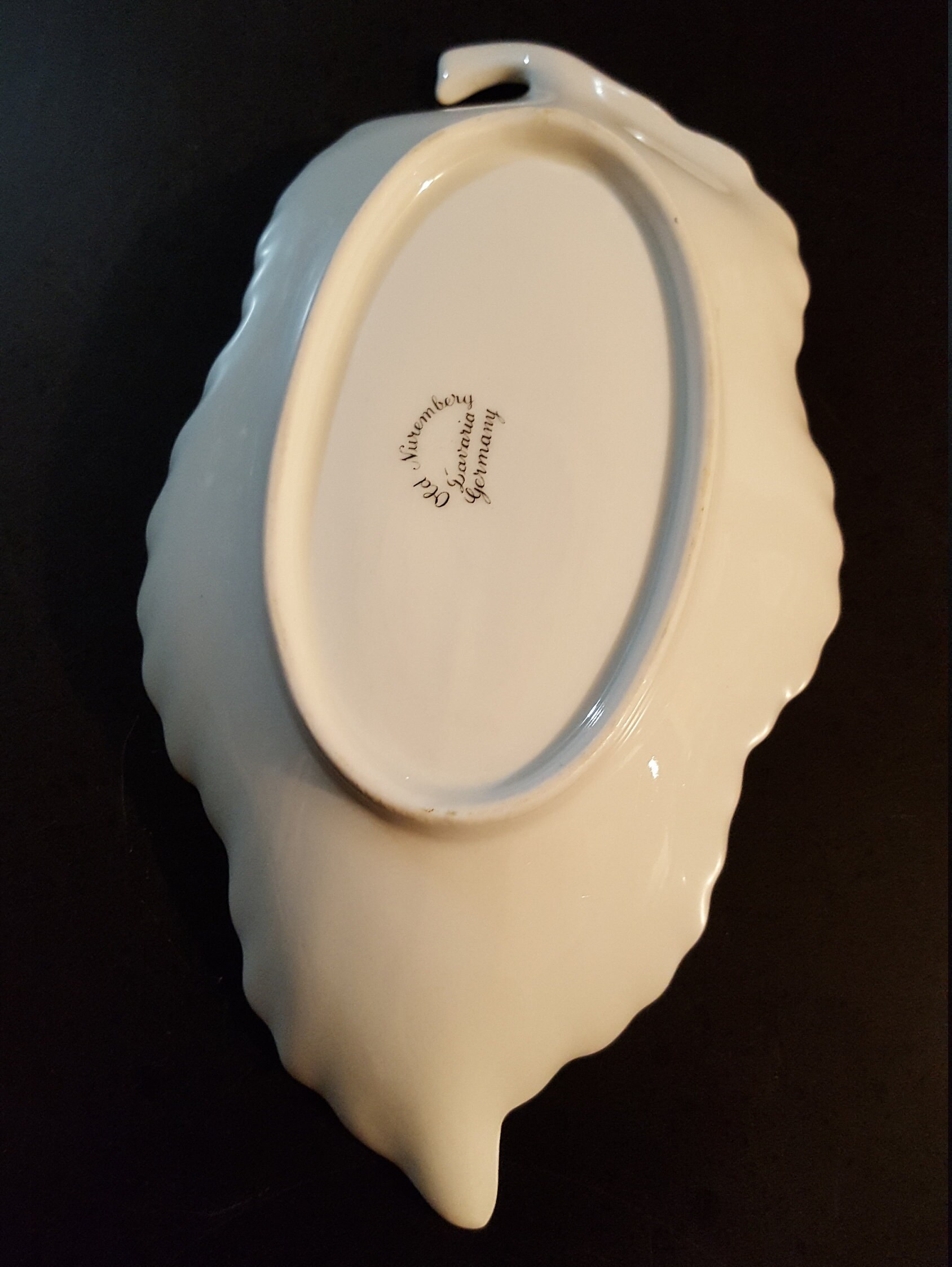 Bavarian Old Nuremberg German porcelain leaf shaped dish bowl | Etsy