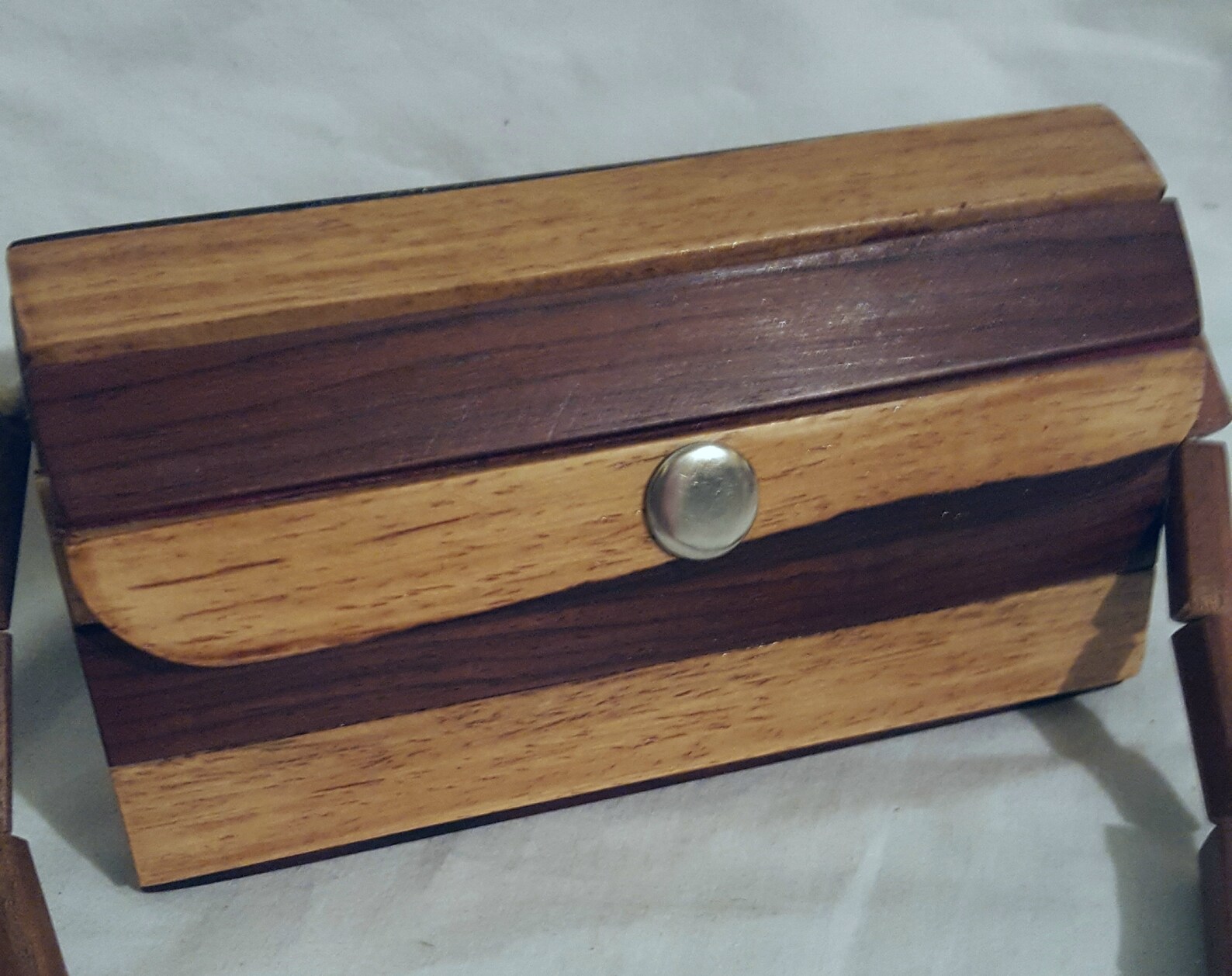 Small Mini Light & Dark Wooden Roll Top Barrel Shoulder | Etsy