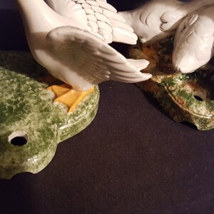 Vintage Atlantic Mold Ceramic Boy and Girl With Geese Goose Figurine ...