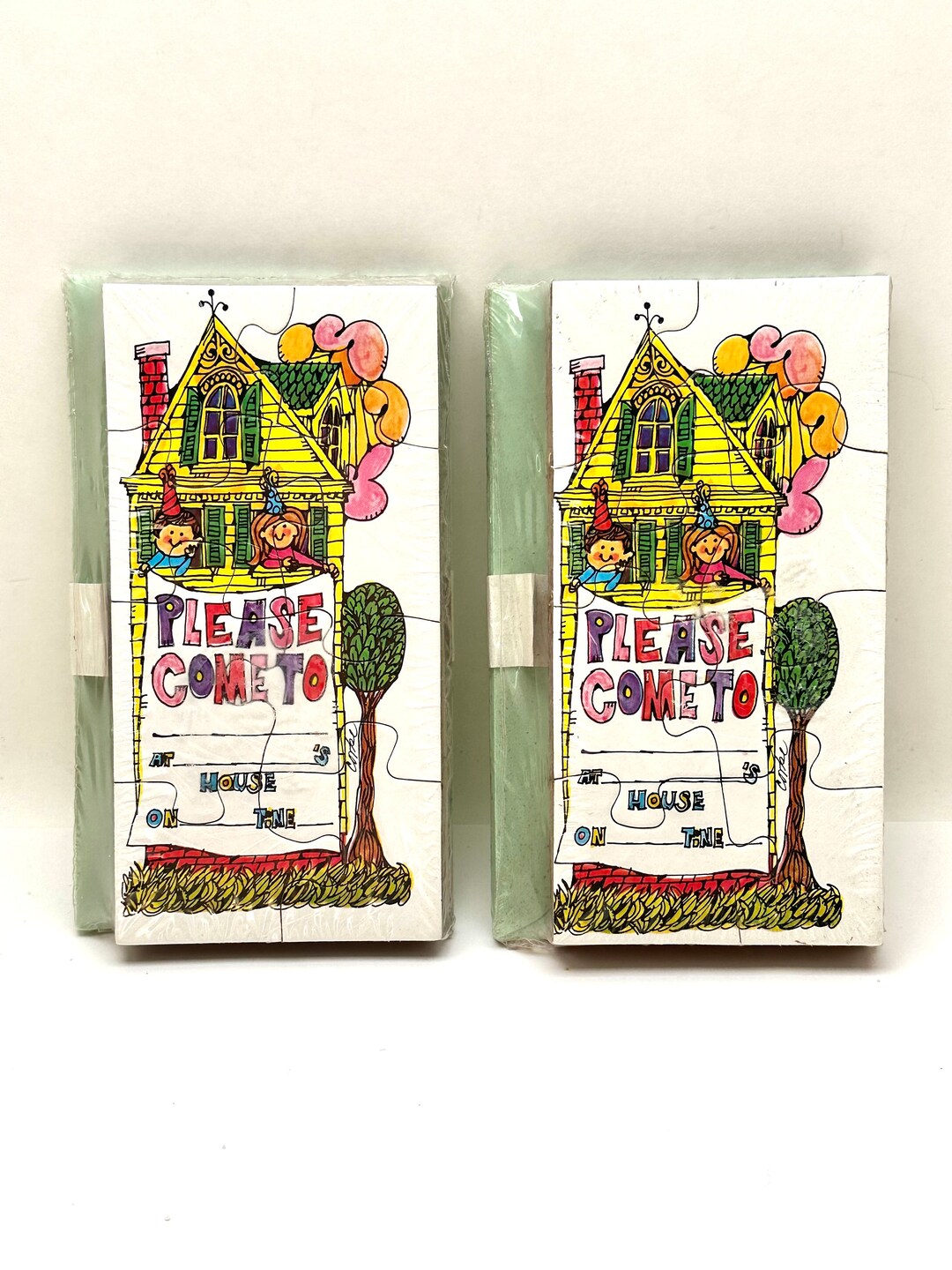 1960s Jigsaw Puzzle Invitations Puzzle Party Invitations Vintage ...