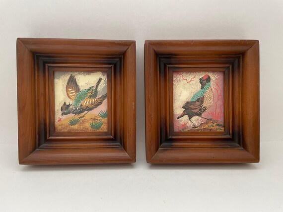 Vintage 1950s Margo Alexander Pheasant Framed Prints | Etsy