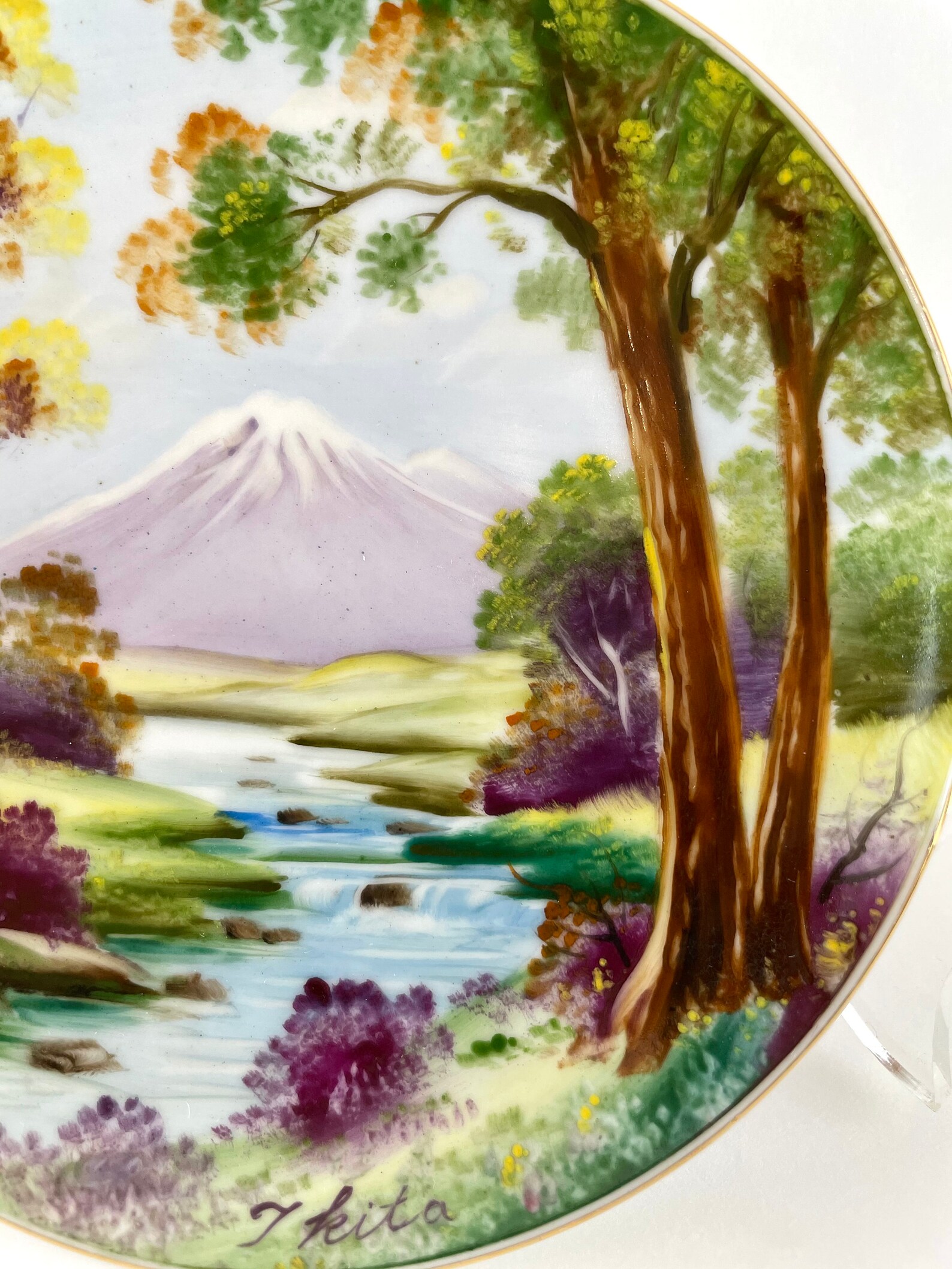 Vintage Japanese Hand Painted Plate of Mt Fuji Shofu China - Etsy