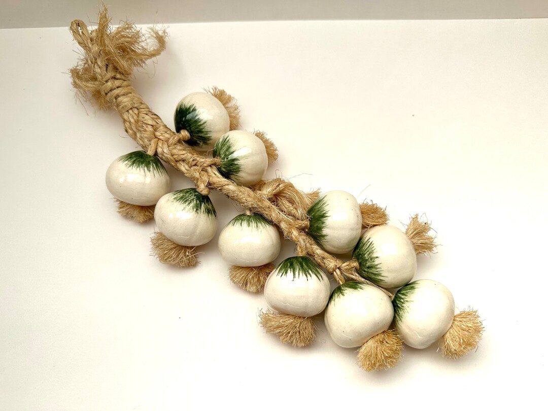 Ceramic Garlic Ristra - Garlic - Hanging Garlic - Kitchen Decor ...