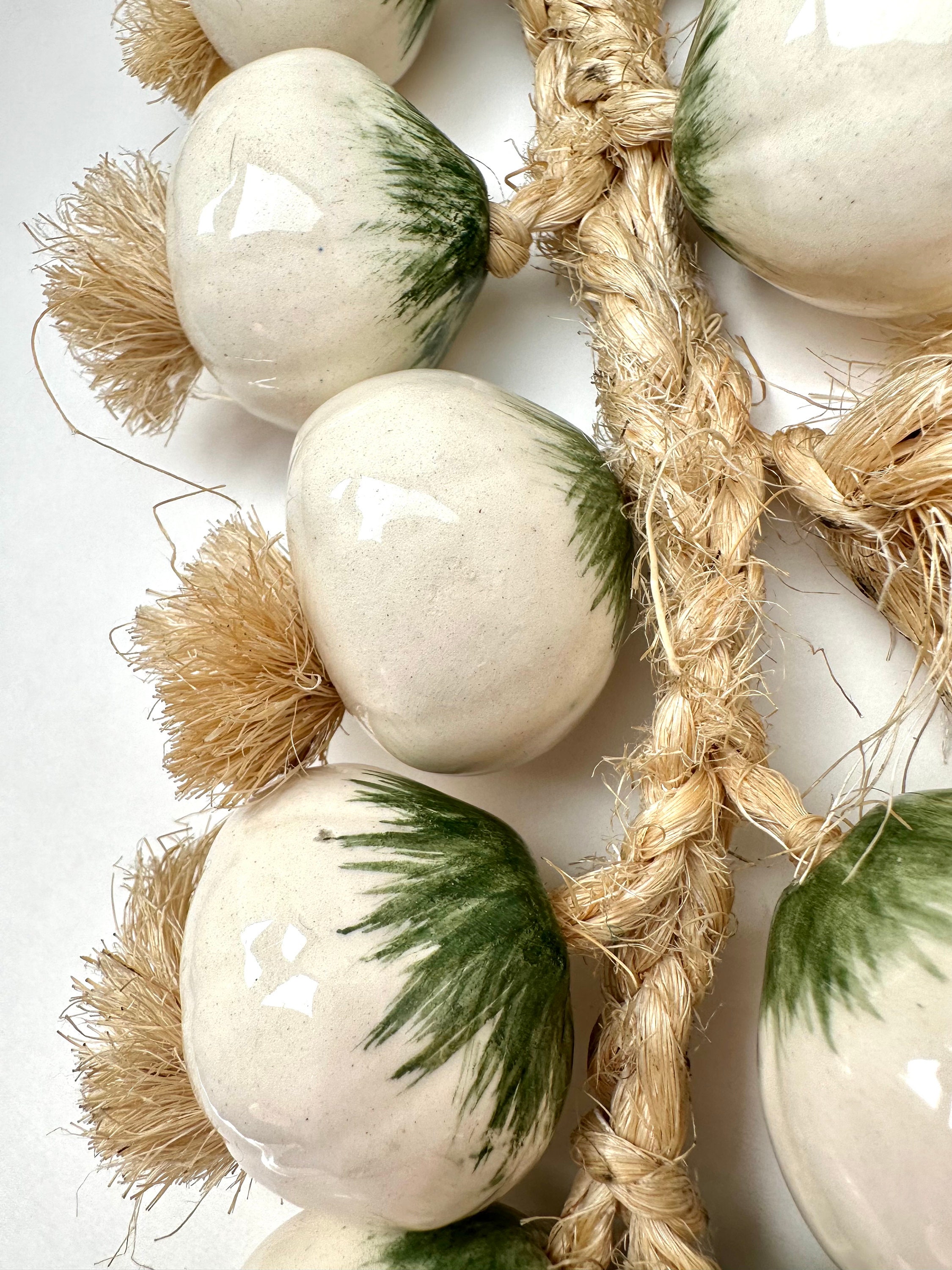 Ceramic Garlic Ristra Garlic Hanging Garlic Kitchen Decor Garlic ...