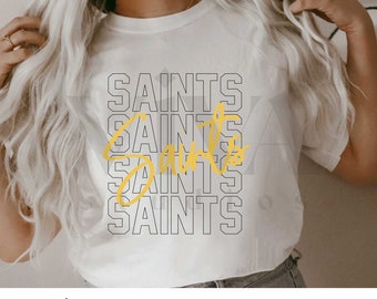Script Saints Svg - Etsy